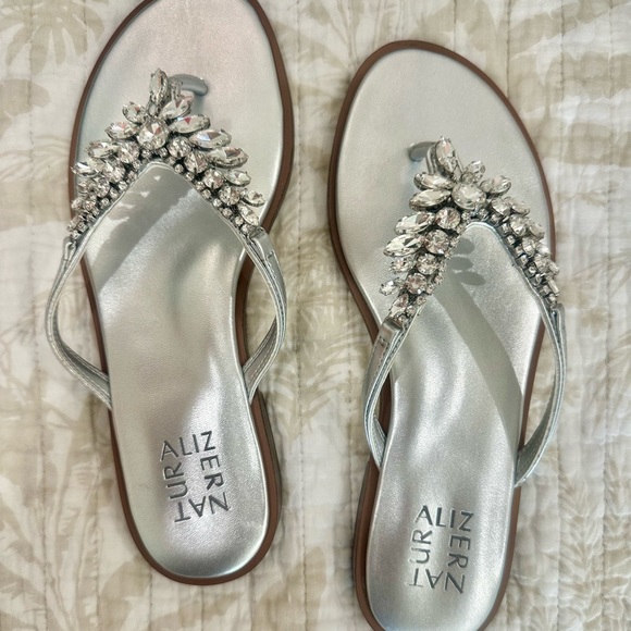 Naturalizer | Shoes | Naturalizer Rhinestone Fallyn Silver Sandals 75 ...